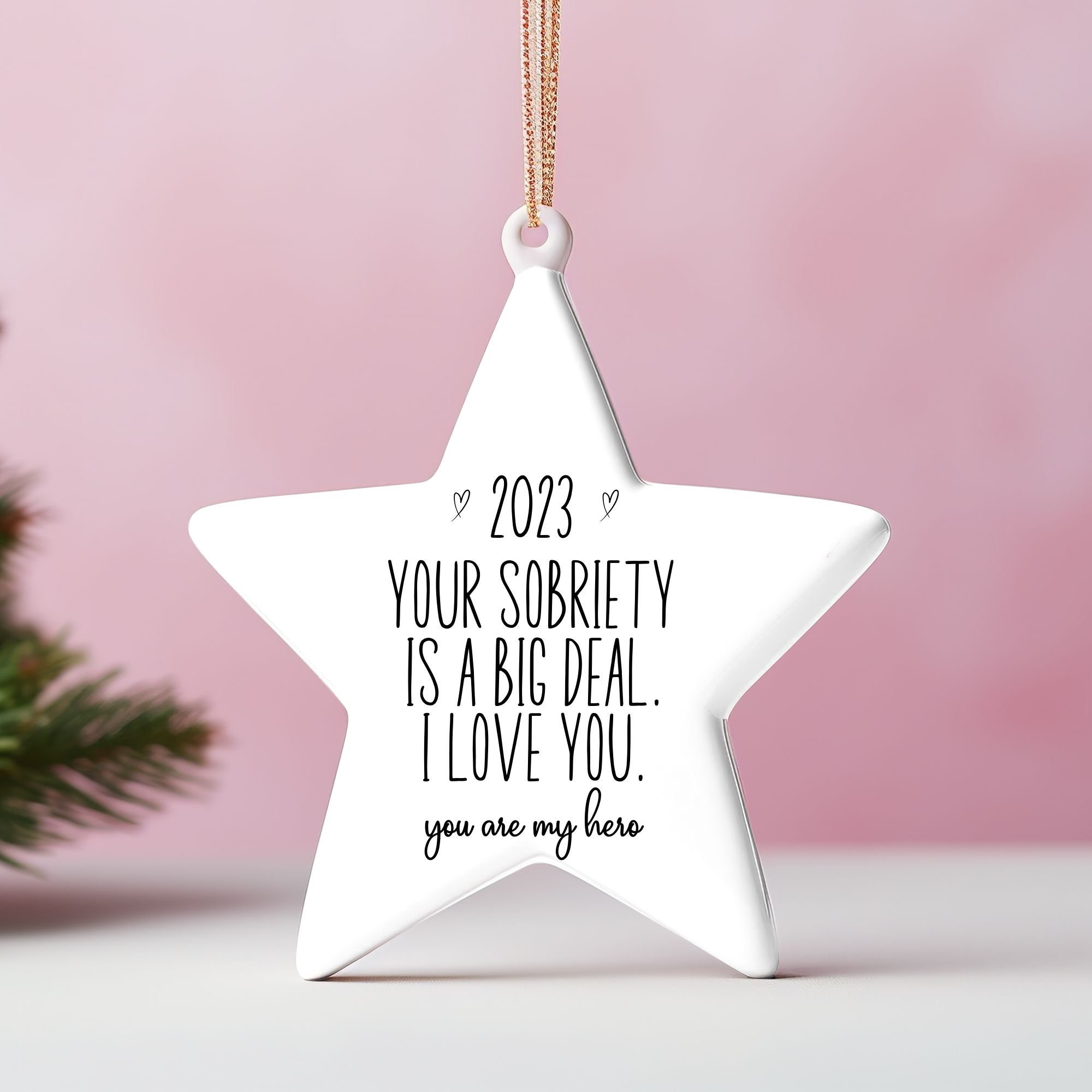 Sobriety Ornament, Sobriety Recovery Christmas Ornament, Custom Name ...