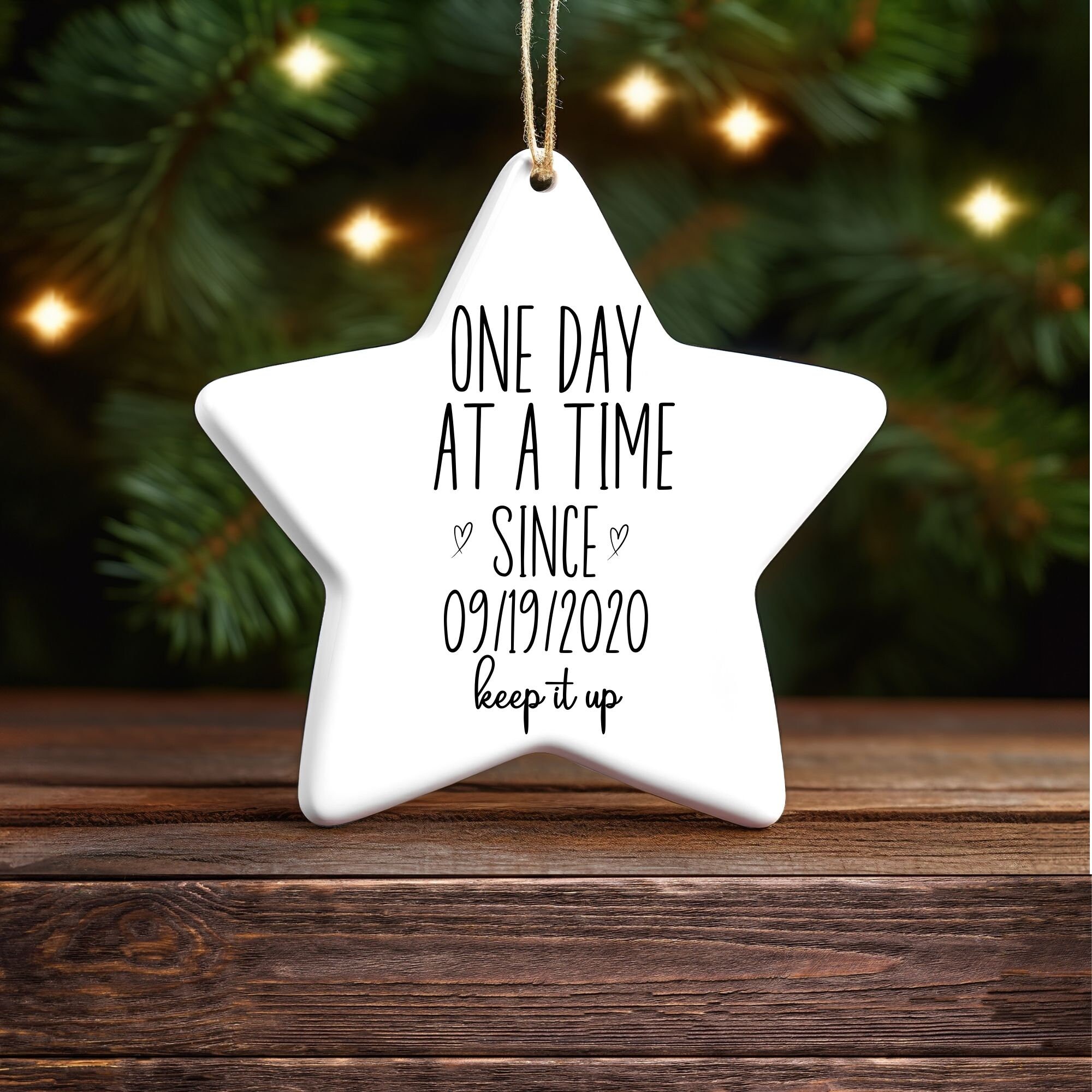 Sobriety Ornament, Sobriety Recovery Christmas Ornament, Custom Name ...