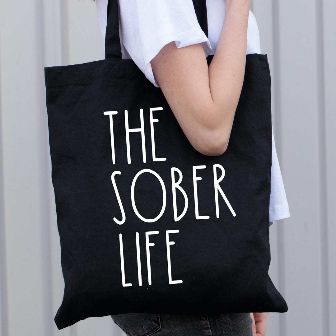 The Sober Life Tote Bag, Sober Gift, Sobriety Gift for Recovery Support ...
