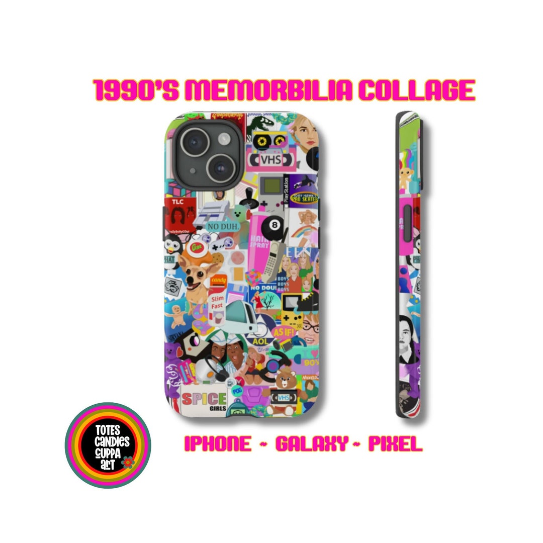 Collage iPhone Case 1990's Memorabilia Scrapbook Raised in the 90s Kid ...