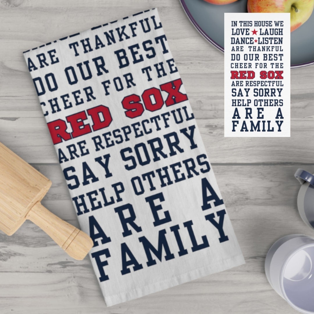 Boston Red Sox Kitchen Tea Towel Red Sox Fan Home Decor Gift - Etsy