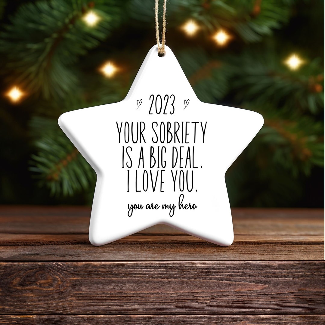 Sobriety Ornament, Sobriety Recovery Christmas Ornament, Custom Name ...