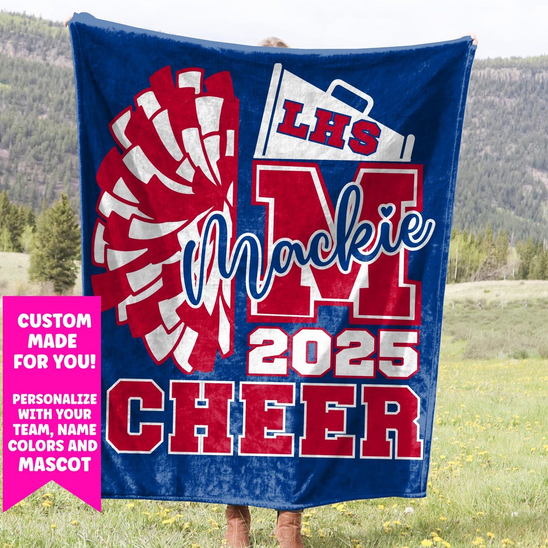 Custom Cheerleader Blanket, Personalized Cheerleading Gift for ...