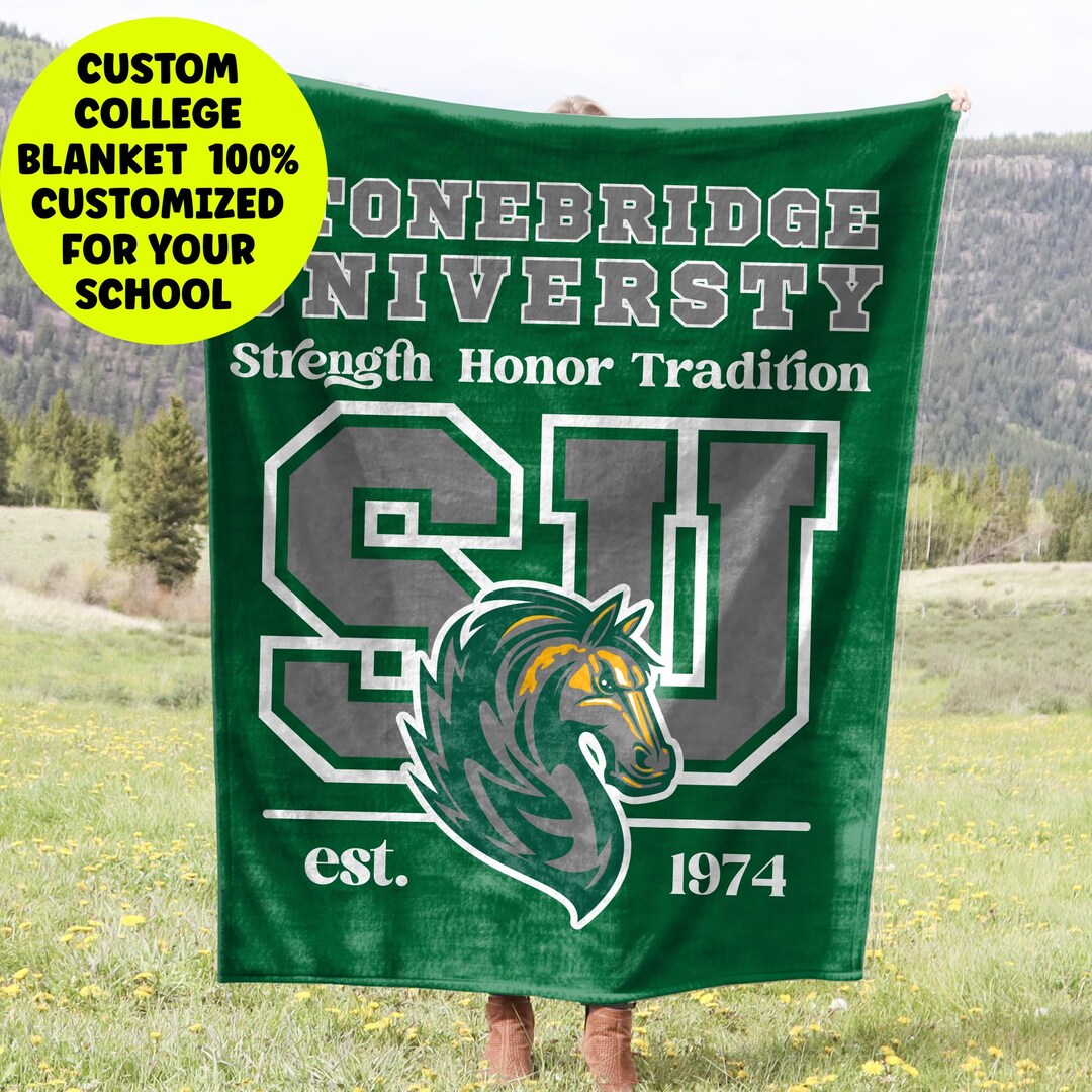 Bed Party Blanket, College Reveal Party, Personalized Dorm Decor ...