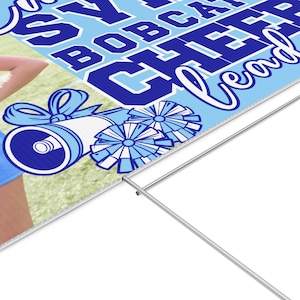 High School Senior Cheer Yard Sign, Personalized Cheerleader Sign With ...