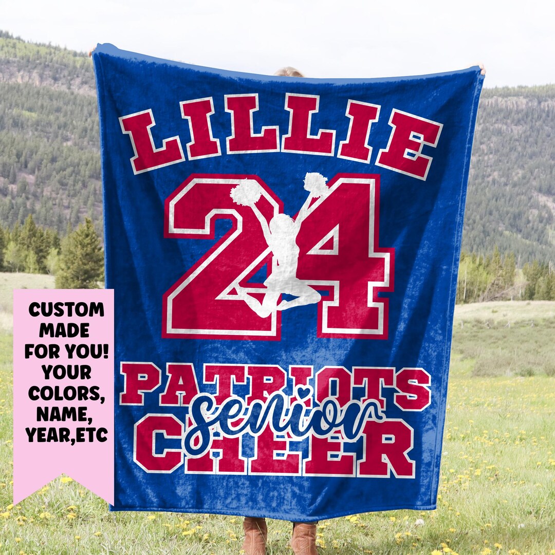 Senior Cheerleader Gift, Personalized Cheerleading Blanket, Spirit ...