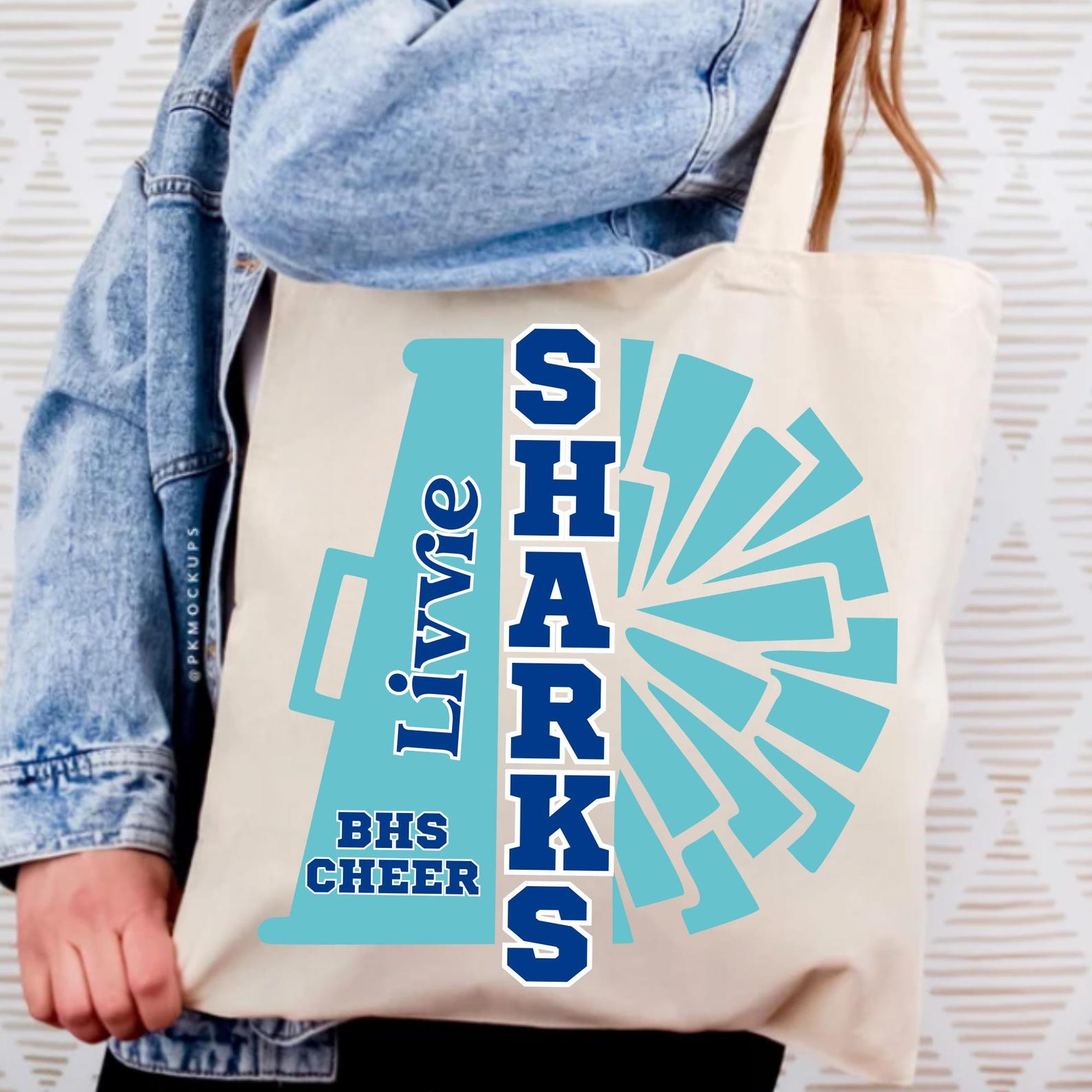 Cheerleading Tote Bag, Personalized Canvas Tote, Cheerleader Gift ...