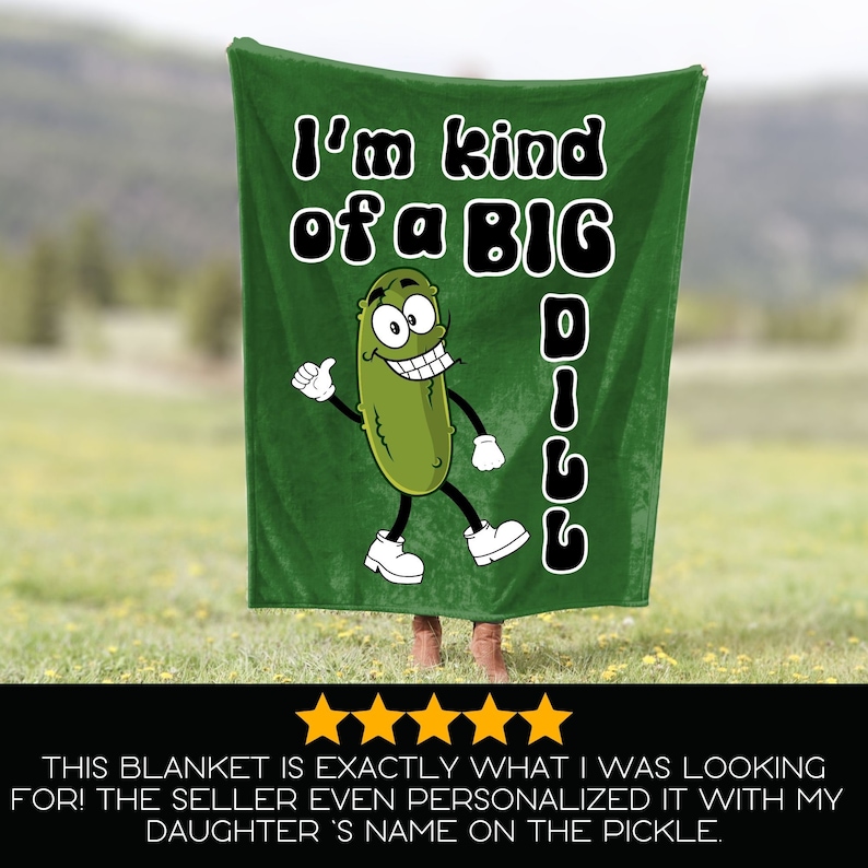 I'm Kind of a Big Dill Pickle Blanket Pickle Lover Gift - Etsy