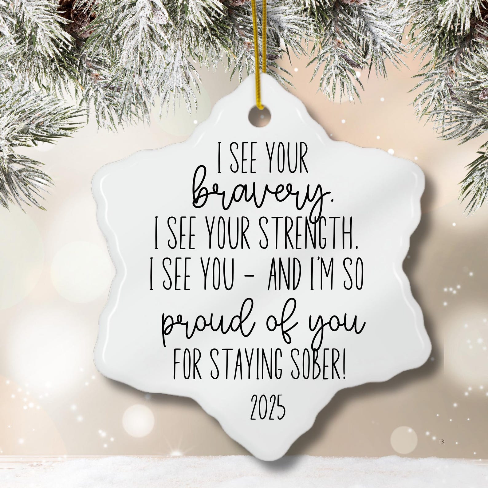 Sobriety Recovery Ornament Keepsake Name and Sobriety Date Personalized ...