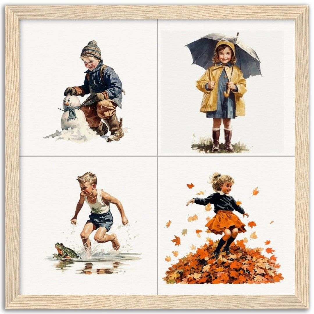 Four Seasons Wooden Framed Poster Museum Quality Matte Paper - Etsy