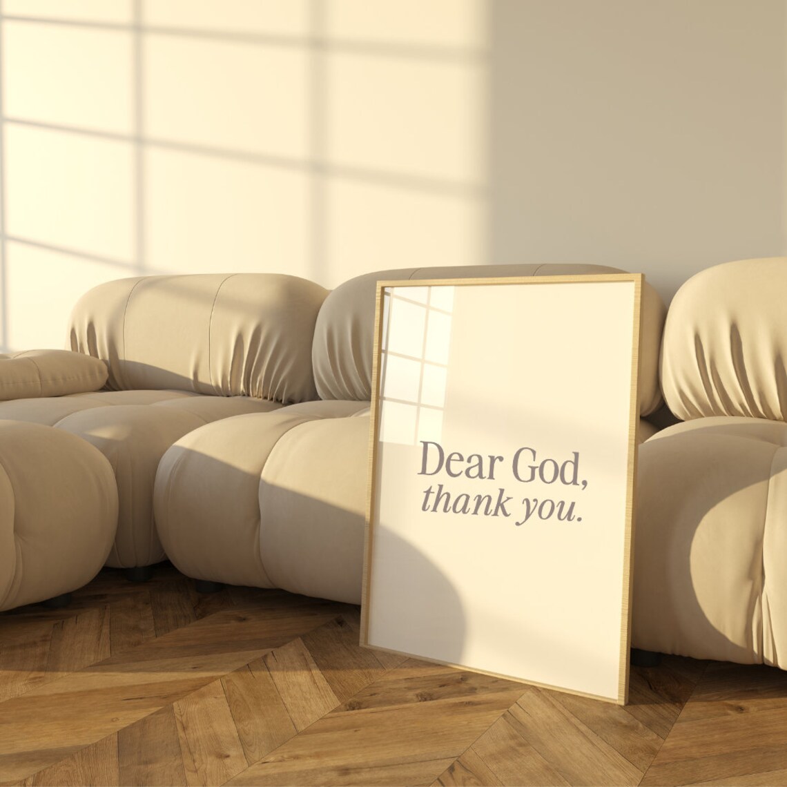 Dear God Thank You, Christian Wall Art, Minimalist Style, Digital ...