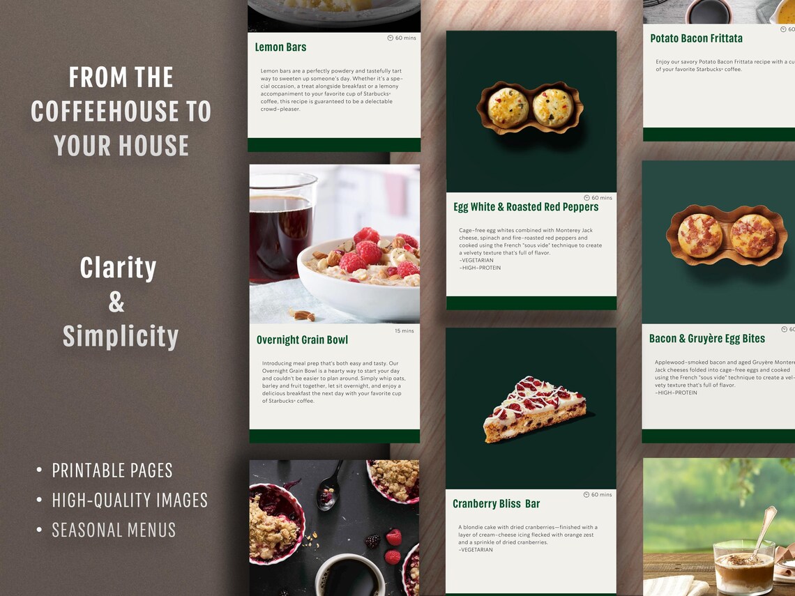 Starbucks Authentic Recipe Cards | Digital PDF | Home Barista Guide ...