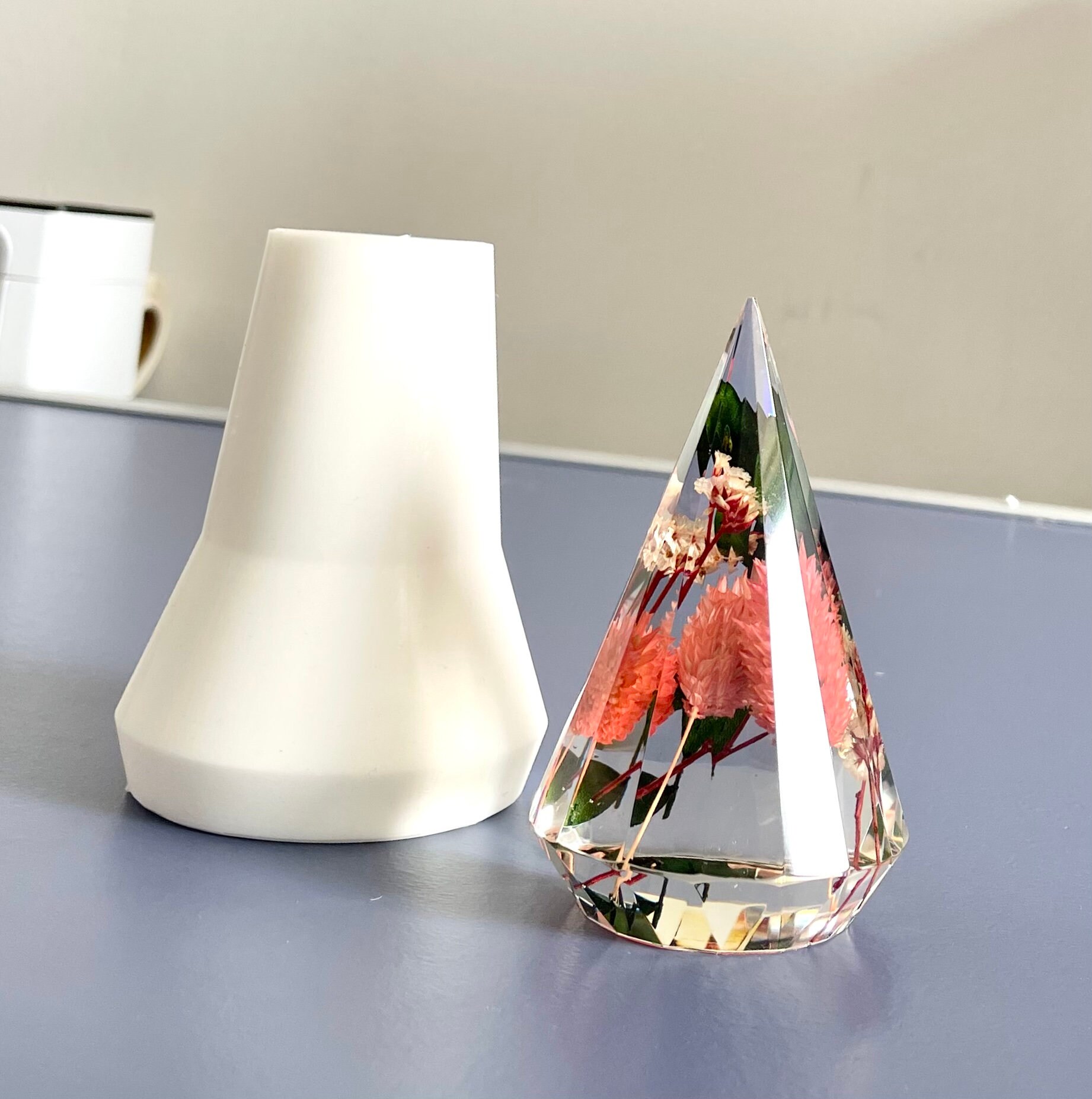 Ring Holder Mold, Silicone Ring Holder Mold, Pyramid Silicone Mold ...