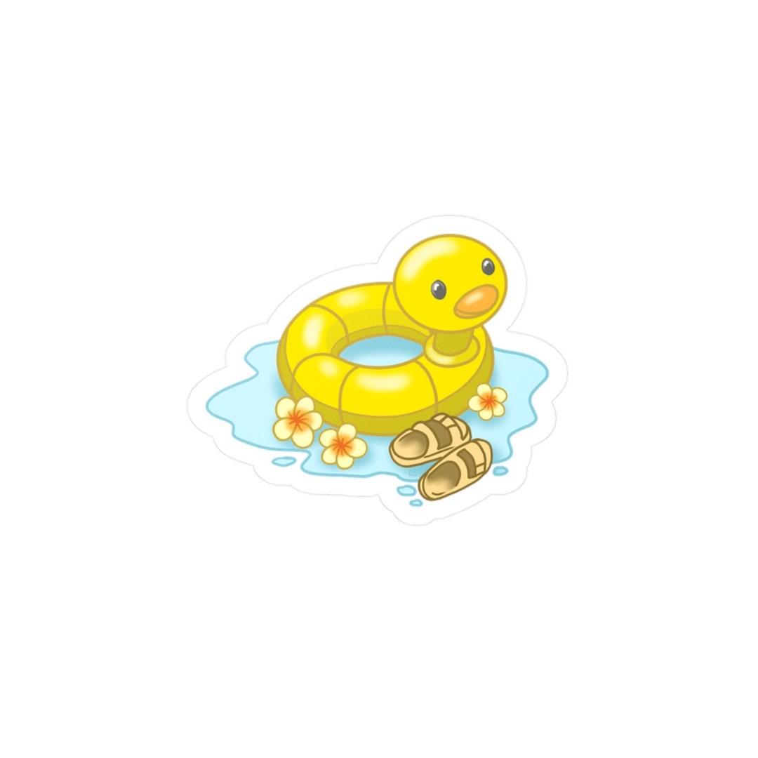 Duck Pool Floaty Kiss-cut Vinyl Sticker Decal - Etsy