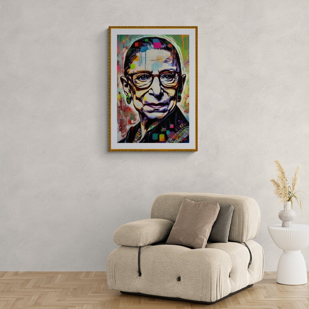 Digital Ruth Bader Ginsburg Pop Art Print - Inspirational Home Decor - Etsy
