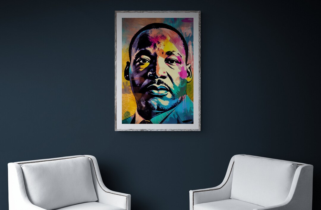 Digital MLK Pop Art Printable Wall Art, Square Print, Digital Download ...