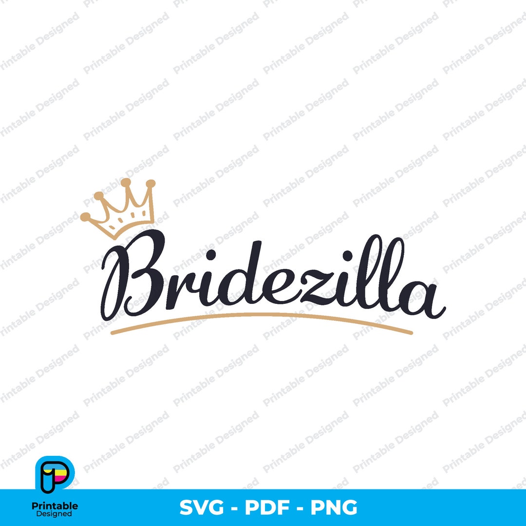 Bridezilla Svg, Bride Svg, Wedding Clipart, Bridal Silhouette, Bridal ...