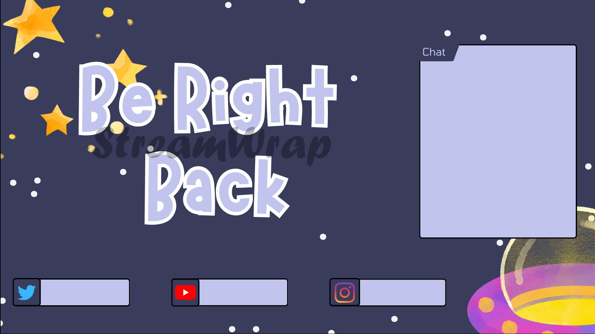 Starry Space Overlay Pack for Twitch/youtube/kick/etc. Stream ...