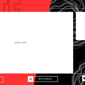 Animated Red and Black Live Screen Stream Overlay | Overlay/theme for ...