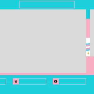 Animated Trans Pride Stream Overlay Pack: Twitch, Youtube, Kick ...
