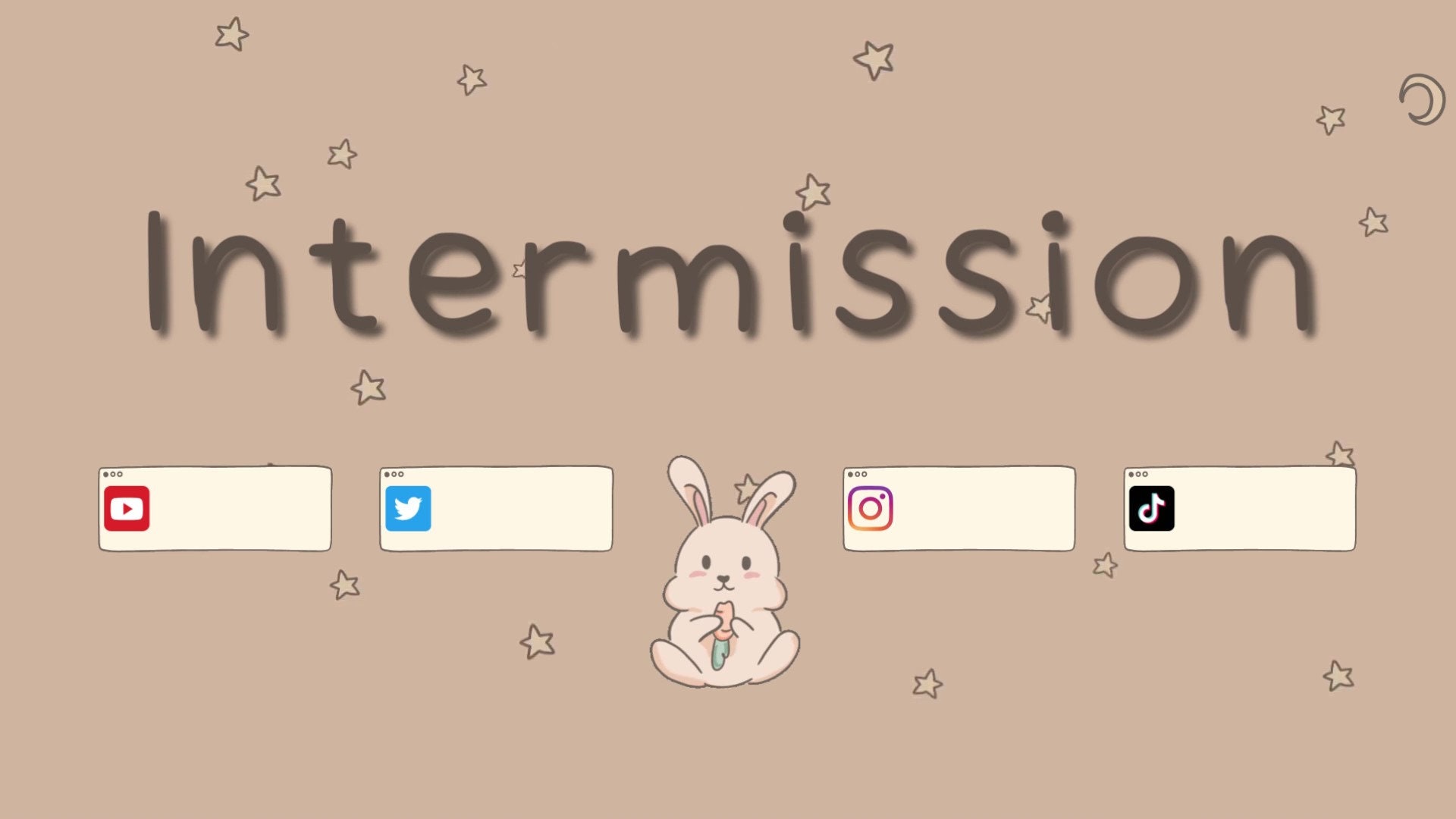 Cute Animated Stream Overlay Pack Comfy Bunny Stream Bundle Twitch ...