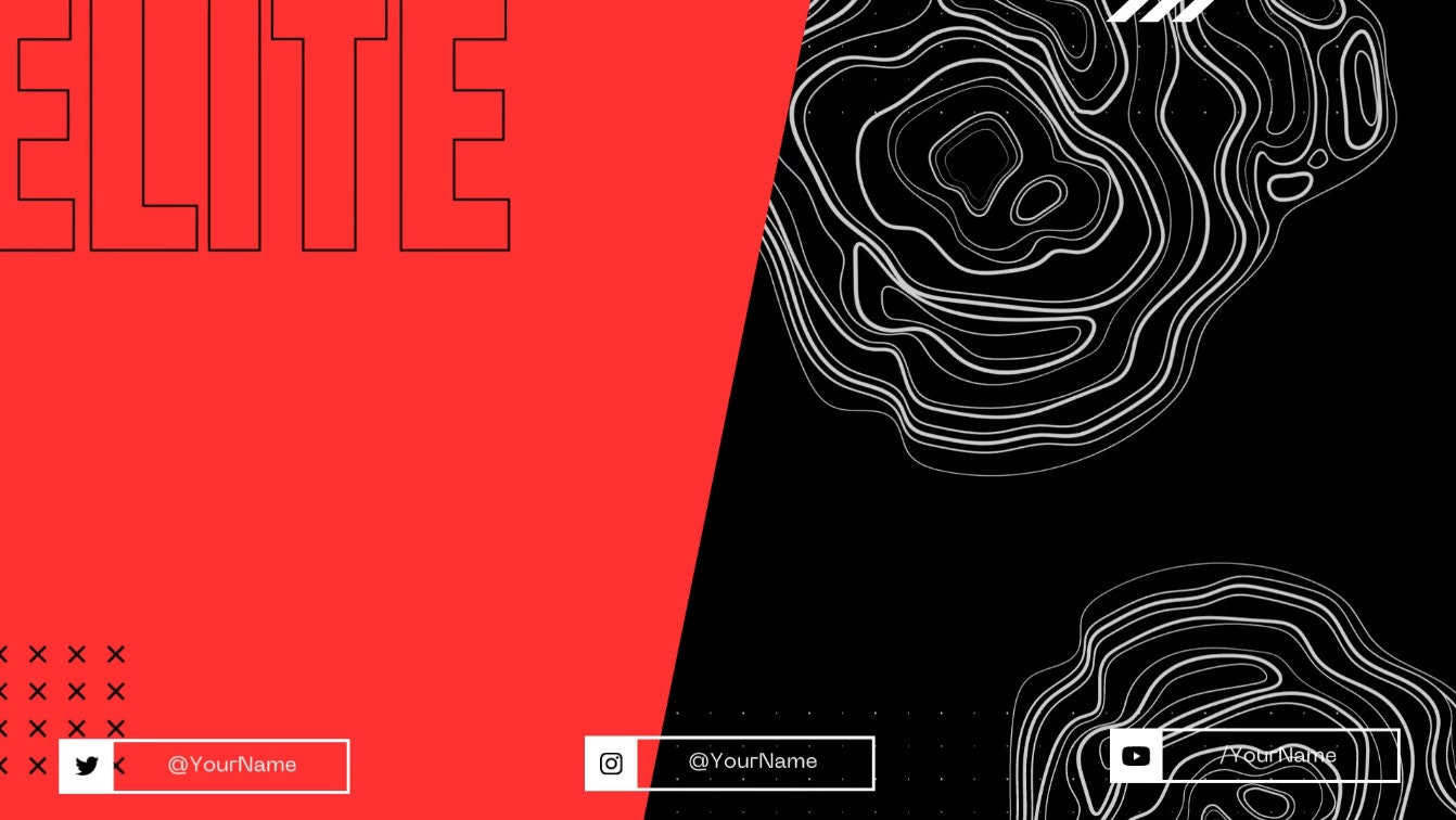 Animated Red and Black Live Screen Stream Overlay Overlay/theme for ...