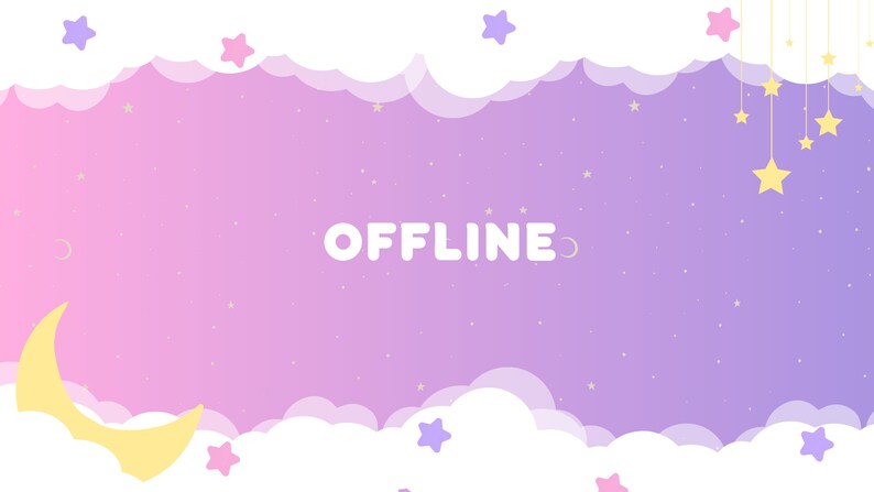 Animated Twitch Overlay Pack / Dreamy Sky Pack / Cute Sleepy Dreamy ...