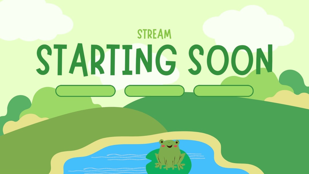 Animated Froggy Stream Overlay Pack Twitch, Youtube, Kick, Etc. Green ...