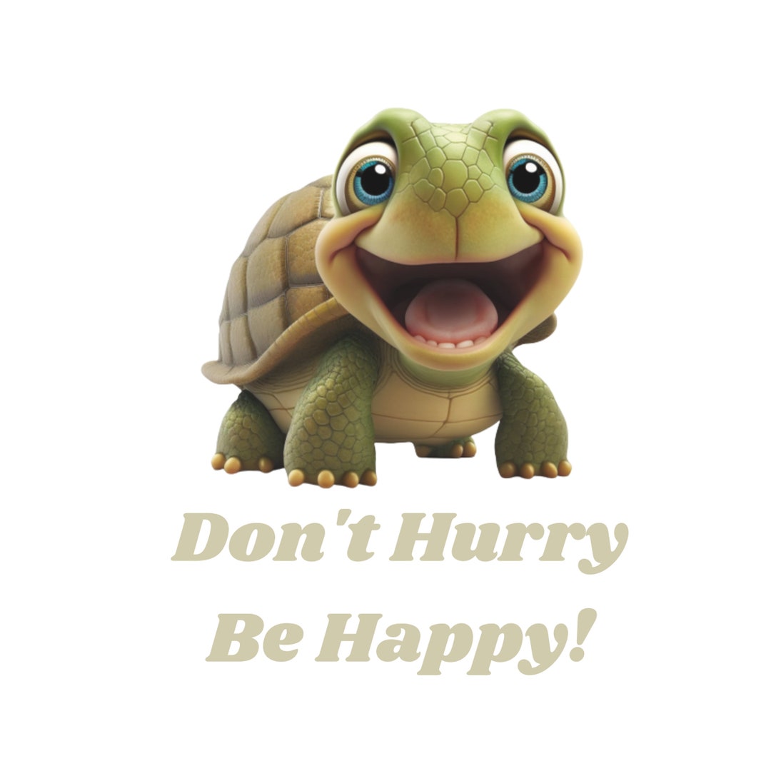 Don't Hurry Be Happy: Smiling Turtle T-shirt Comfort Colors - Etsy