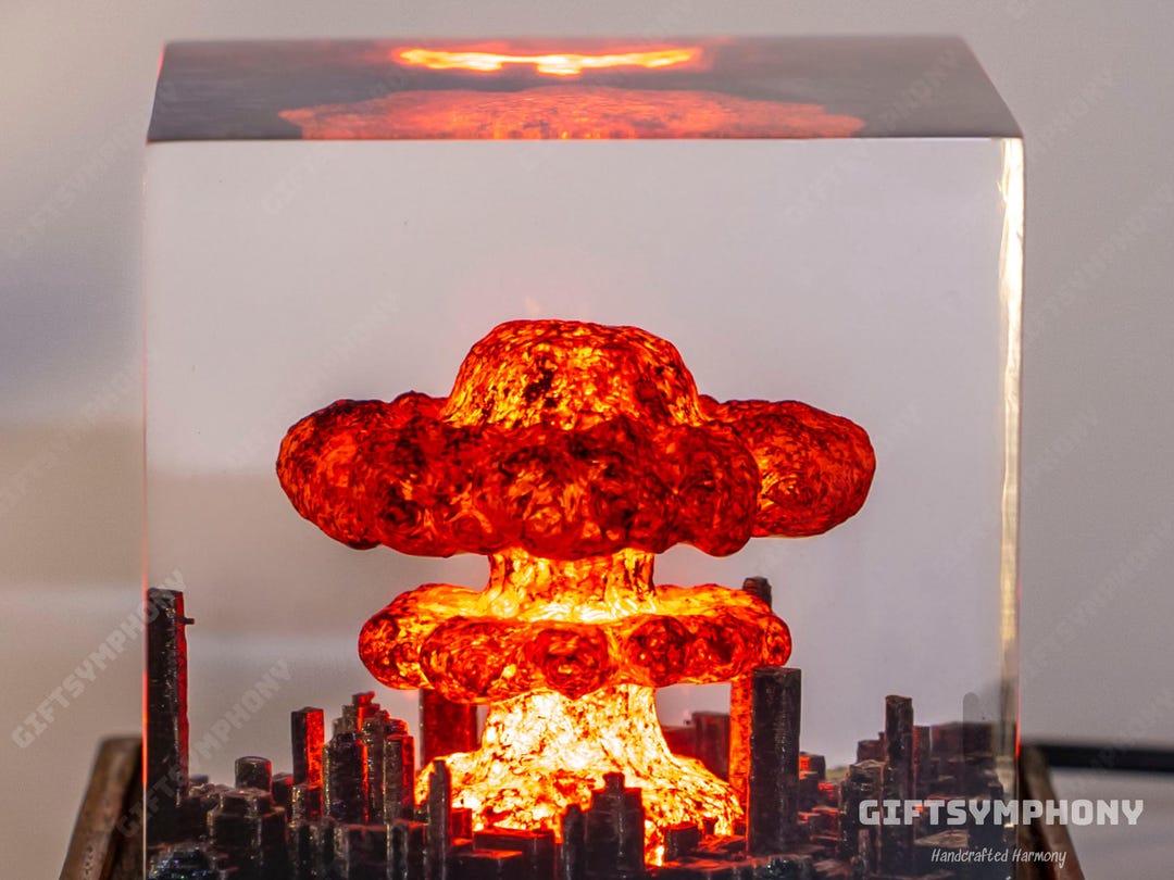 Explosion Bomb Resin Lamp, Atomic Bomb Diorama, Nuke Bomb Fallout 4 ...