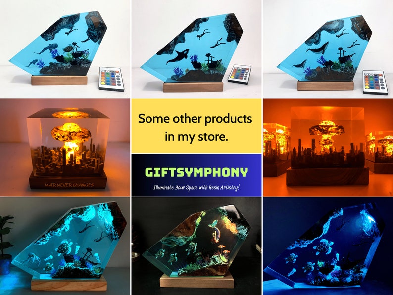 Explosion Bomb Resin Lamp Atomic Bomb Diorama Nuke Bomb - Etsy