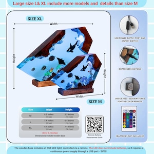 Orca & Turtle Resin Lamp: Ocean Diorama Night Light, Xmas Gift Ideas ...