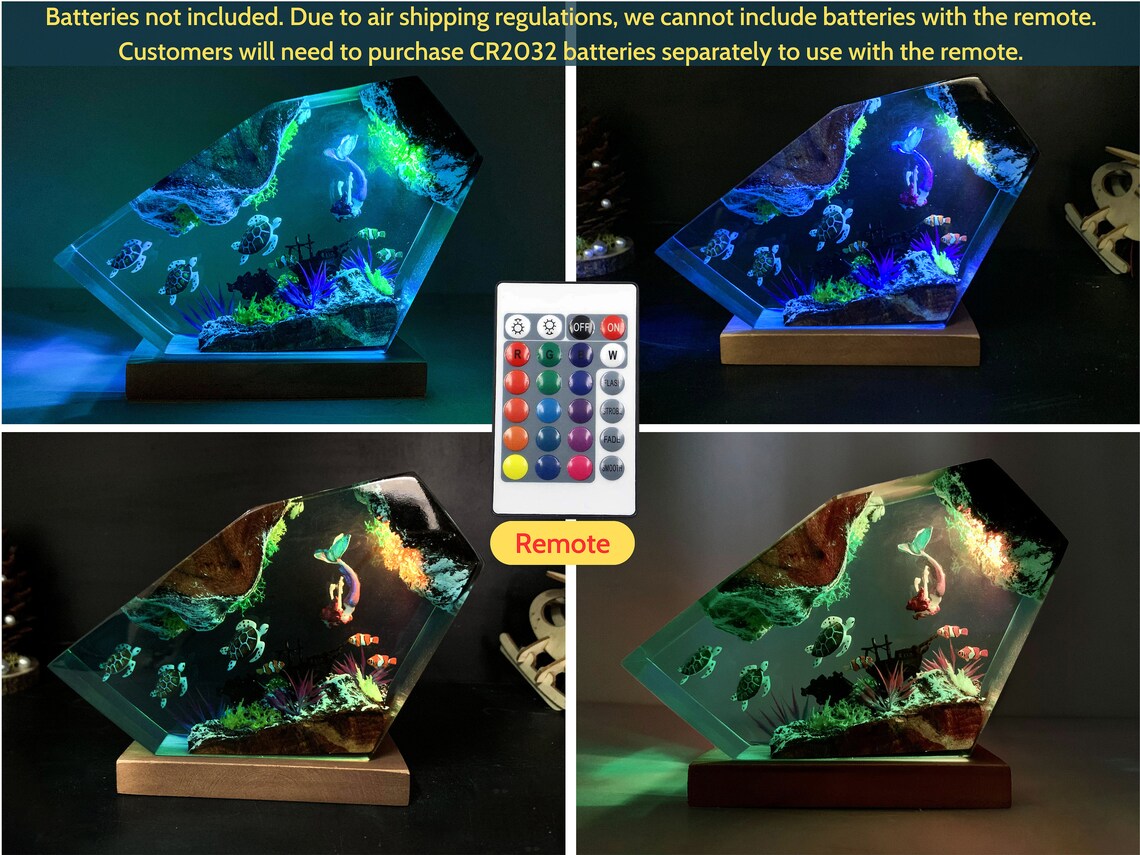 Orca Shark and Couple Diver Resin Night Lights - Whale Shark and ...