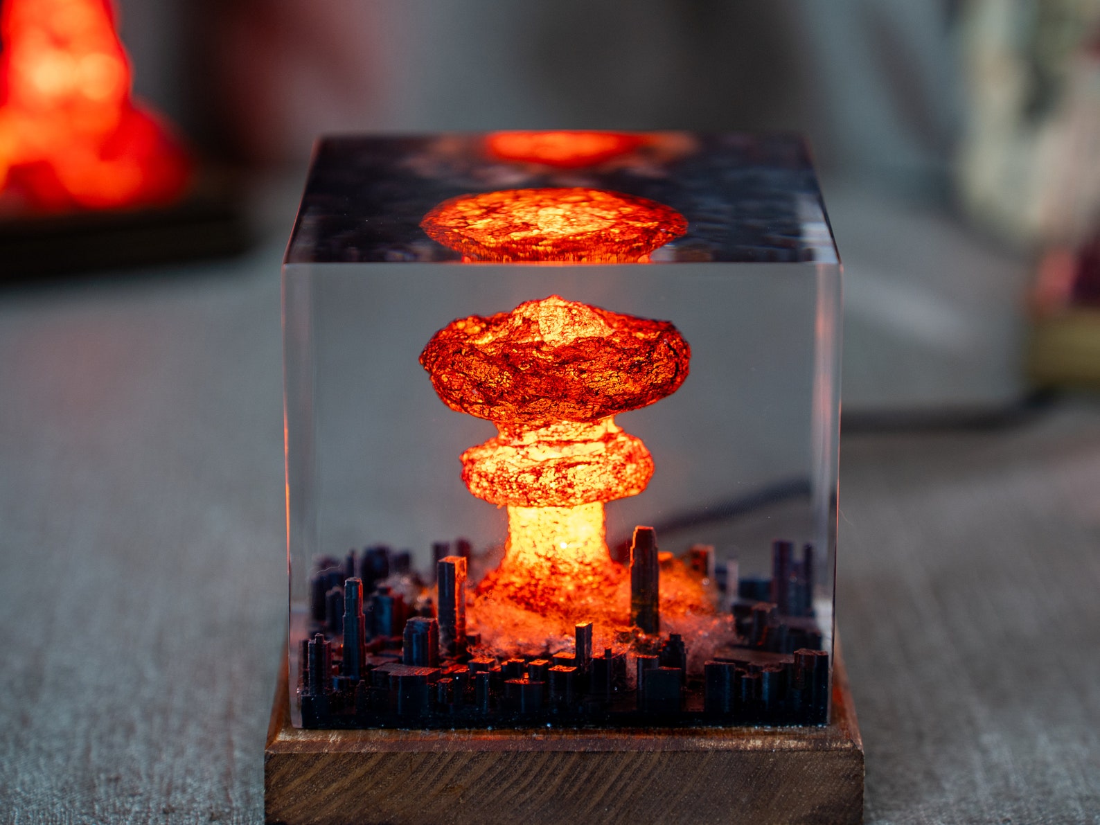 Explosion Bomb Resin Lamp, Atomic Bomb Diorama, Nuke Bomb Fallout 4 ...
