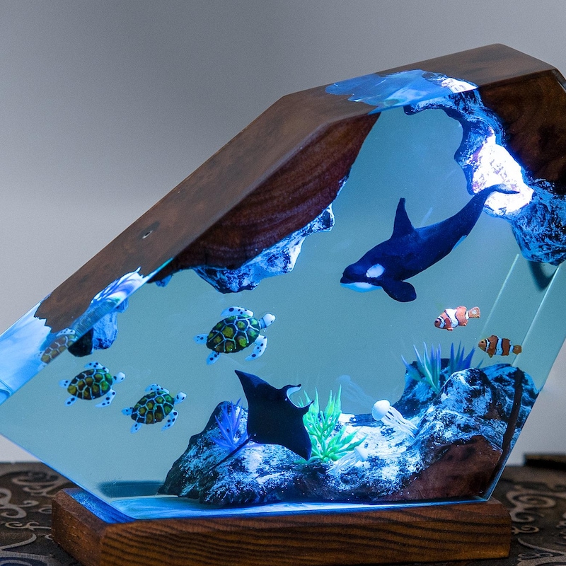 Resin Lamp Diorama Diving - Etsy