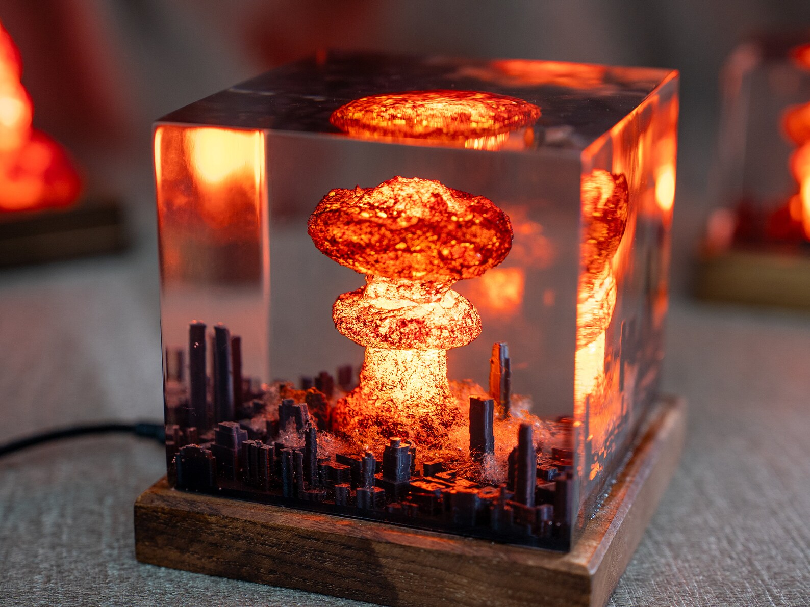 Explosion Bomb Resin Lamp, Atomic Bomb Diorama, Nuke Bomb Fallout 4 ...
