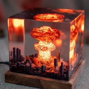 Explosion Bomb Resin Lamp, Atomic Bomb Diorama, Nuke Bomb Fallout 4 ...