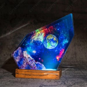 Space Resin Lamp, Astronaut Rocket Resin Night Light, Custom Night ...
