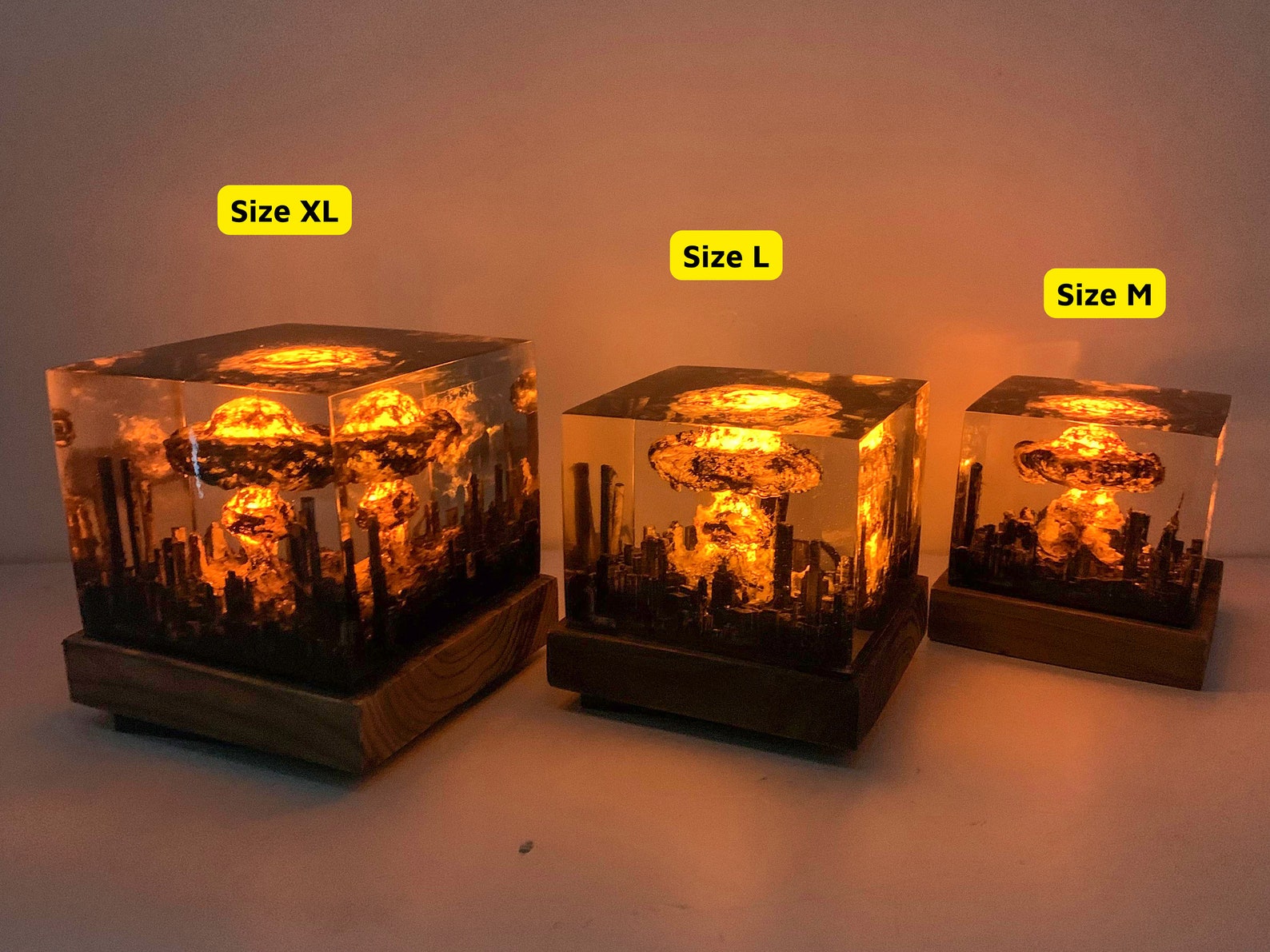 Explosion Bomb Resin Lamp, Atomic Bomb Diorama, Nuke Bomb Fallout 4 ...