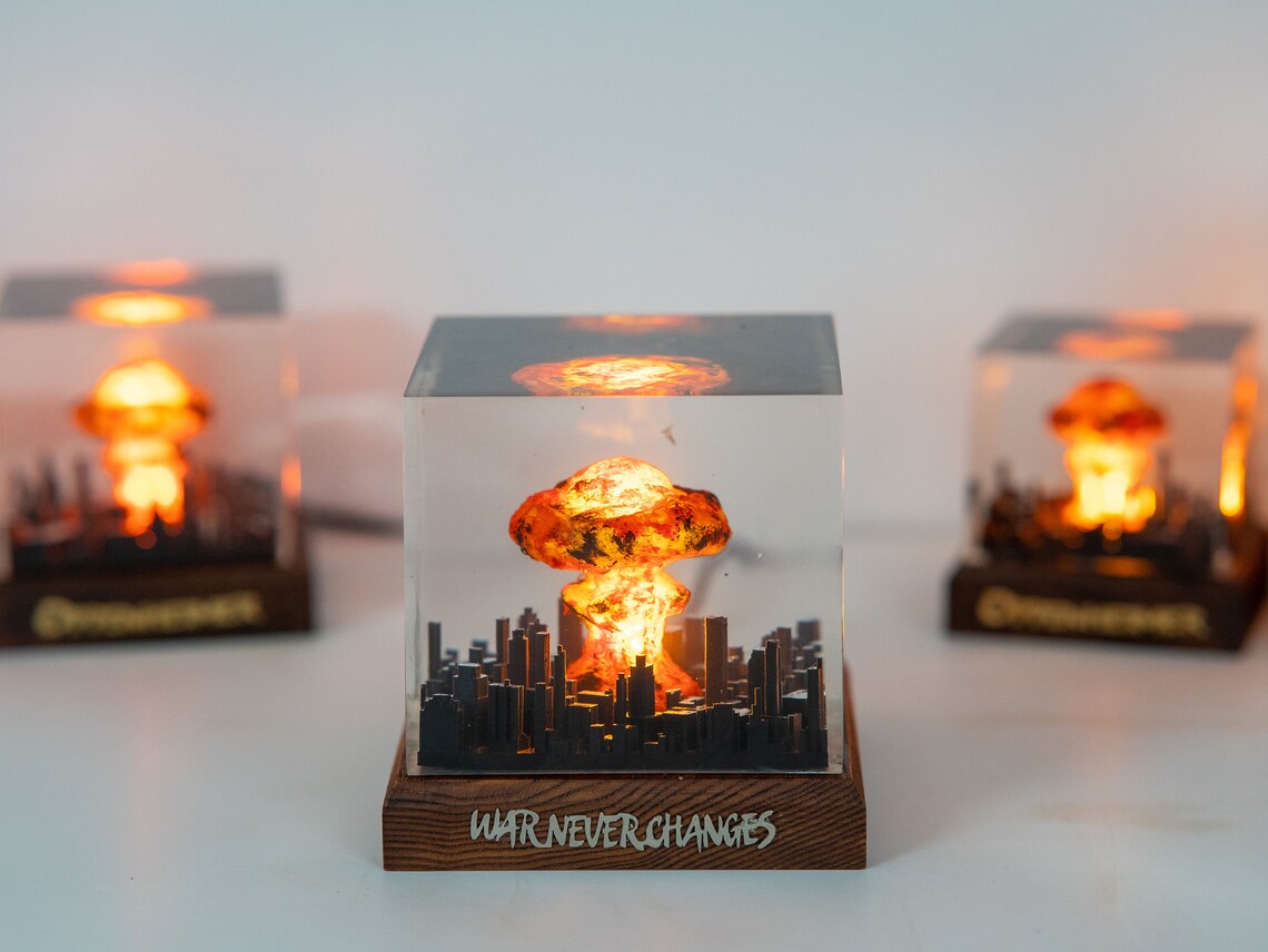 Explosion Bomb Resin Lamp Atomic Bomb Diorama Nuke Bomb - Etsy