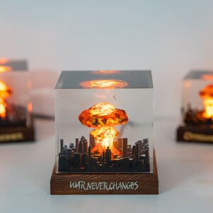 Explosion Bomb Resin Lamp Atomic Bomb Diorama Nuke Bomb - Etsy