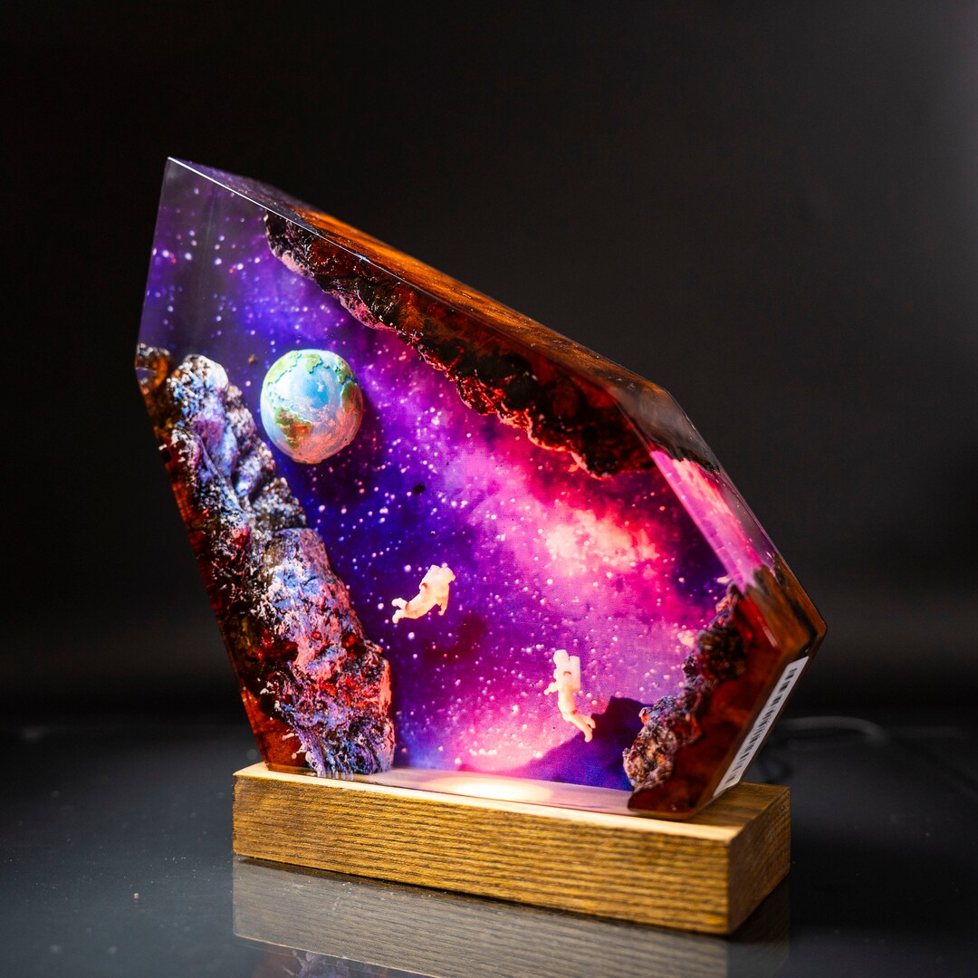 Space Resin Lamp, Astronaut Rocket Resin Night Light, Custom Night Light, Resin Night Light ...