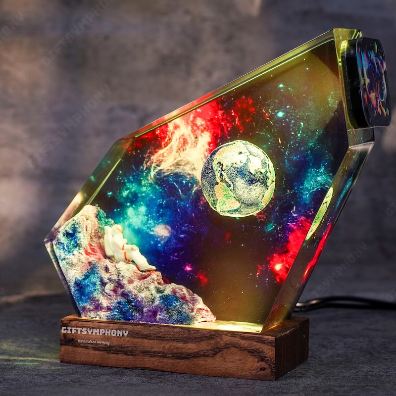 Wood Resin Lamp - Etsy
