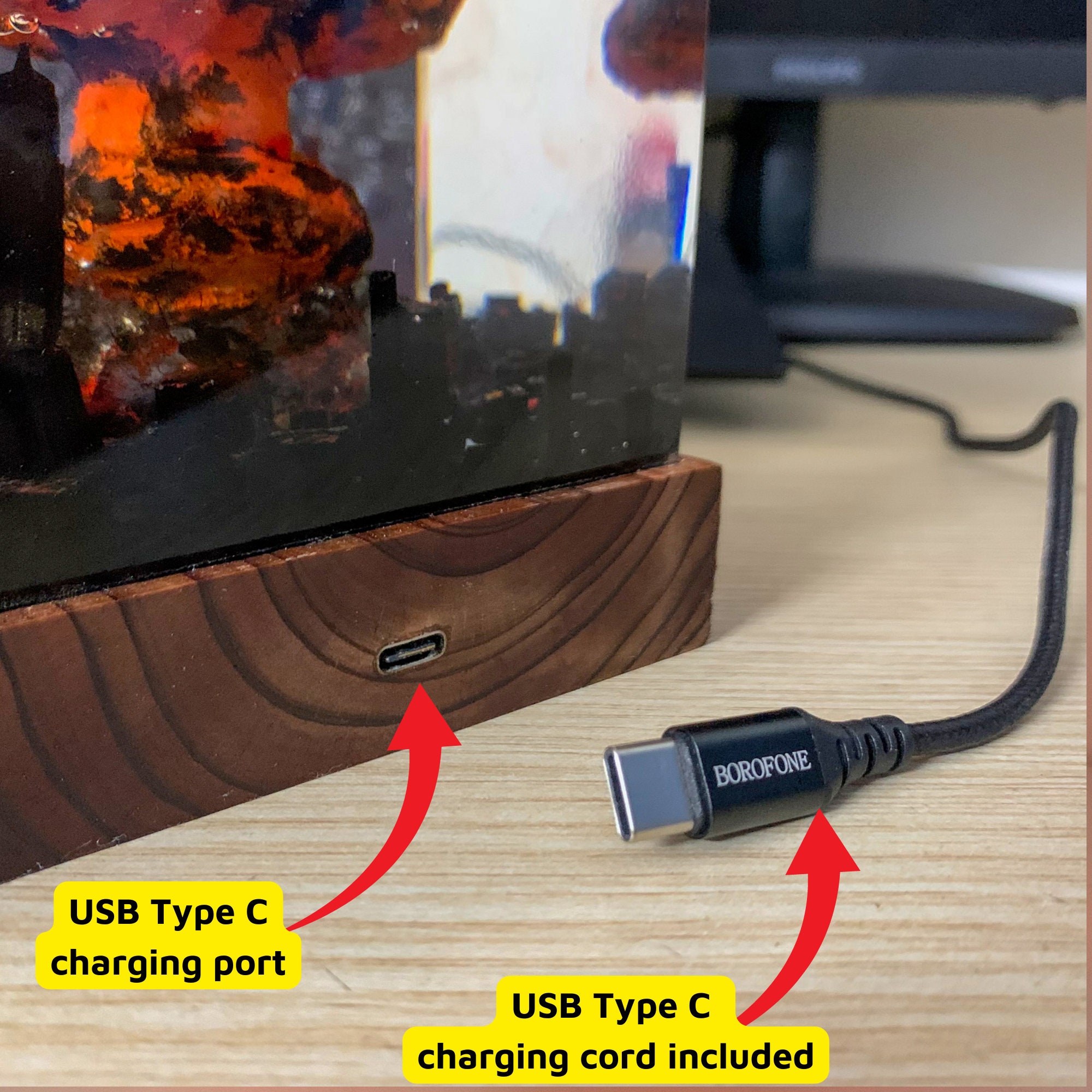 Explosion Bomb Resin Lamp Atomic Bomb Diorama Nuke Bomb - Etsy