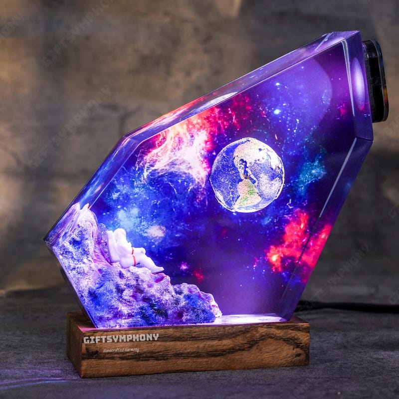 Wood Resin Lamp - Etsy