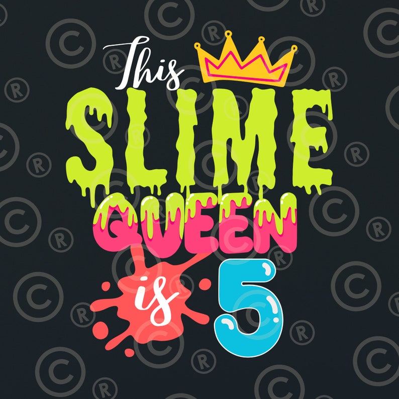 2 9 Slime Birthday Queen Gift Png Files Slime Bday Queen Party Design ...