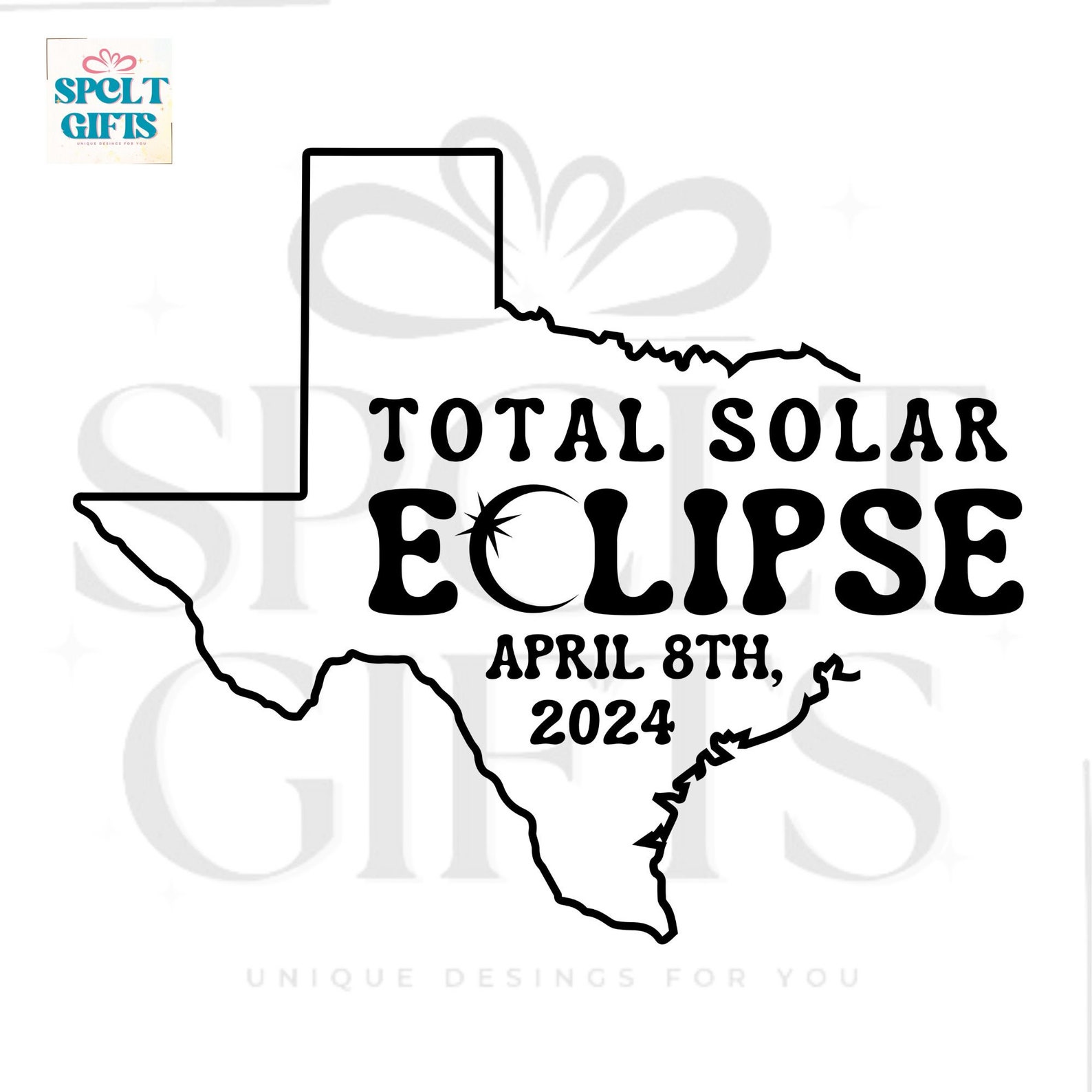 Solar Eclipse 2024 Texas, Total Solar Eclipse Svg, 2024, Total Solar ...
