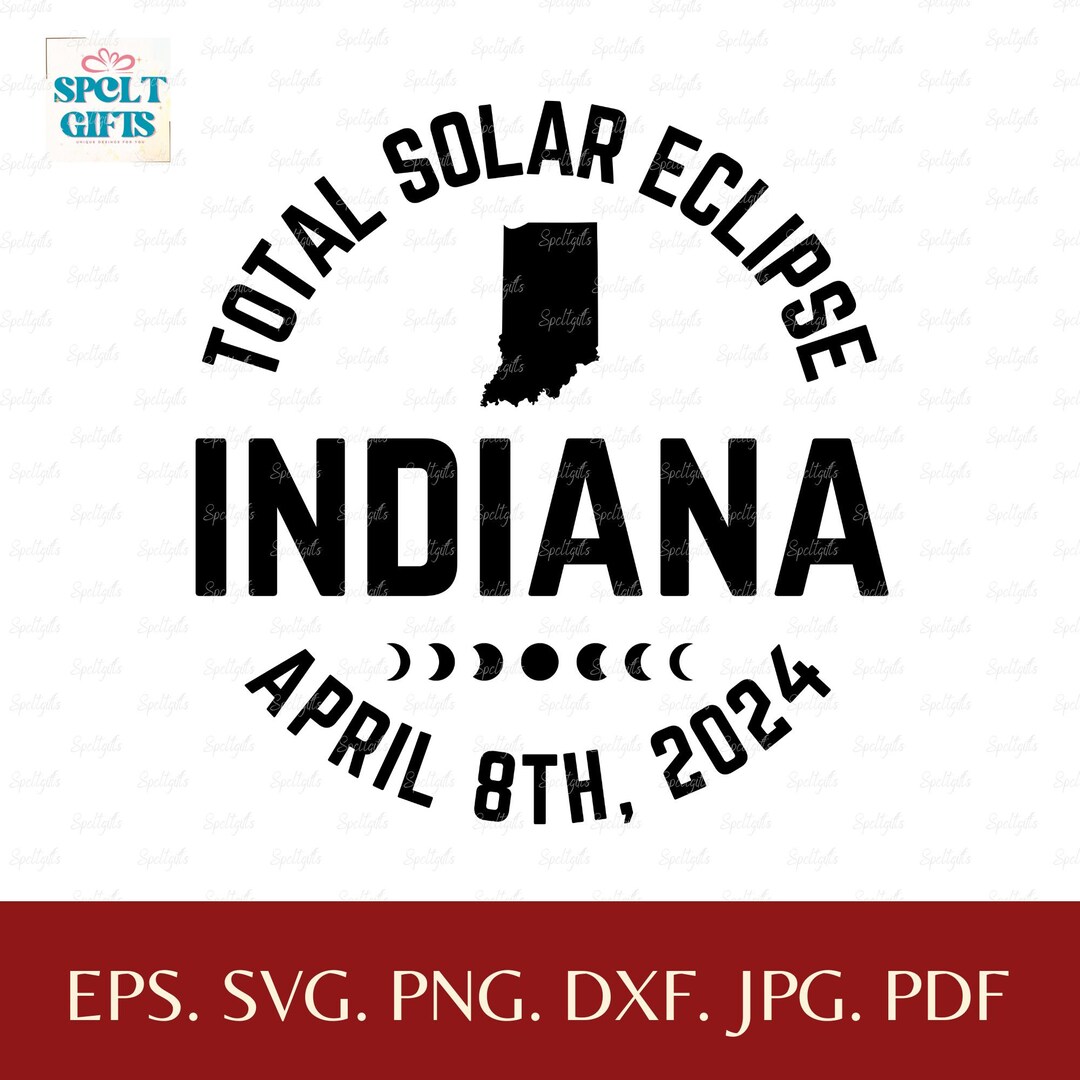 Solar Eclipse 2024 Indiana, Total Solar Eclipse Svg, Eps Total Solar ...
