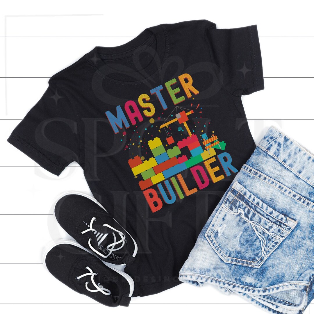 Master Builder T-shirt, Master Block Building Shirt, Funny Building ...