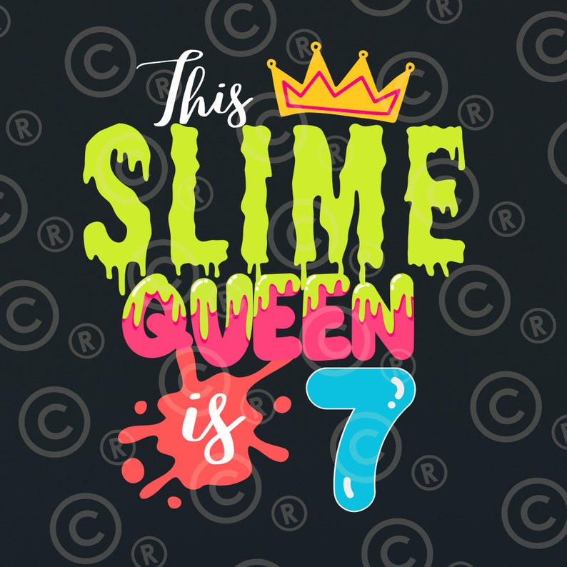 2 9 Slime Birthday Queen Gift Png Files Slime Bday Queen Party Design ...